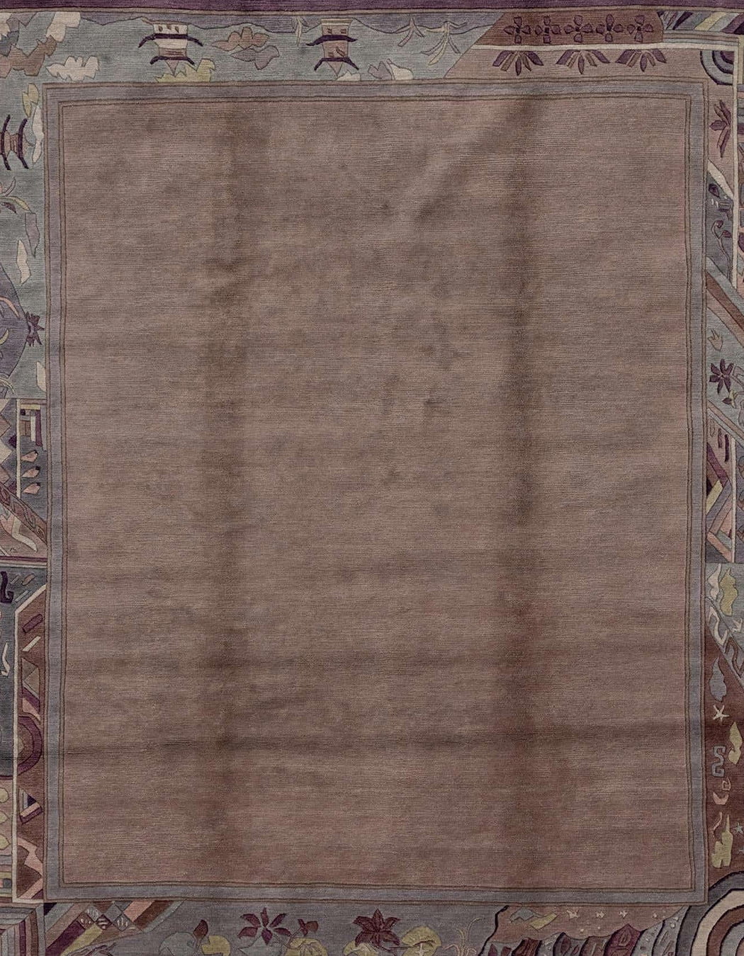 Ahgly Company Machine Washable Indoor Rectangle Abstract Rose Dust ...