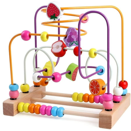 Motor Skills Loop Baby Toy Beads Labyrinth Motor Skills Cubes Learning ...