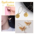 50Pcs 304 Stainless Steel Hoop Earrings Findings Kindey Real 18K Gold ...