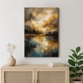 Canvas Print Wall Art Sunset Over Reflective Lake Print Dramatic ...