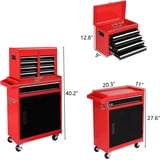 TUFFIOM Mobile 5-Drawer Rolling Tool Box, Large Metal Storage Cabinet ...