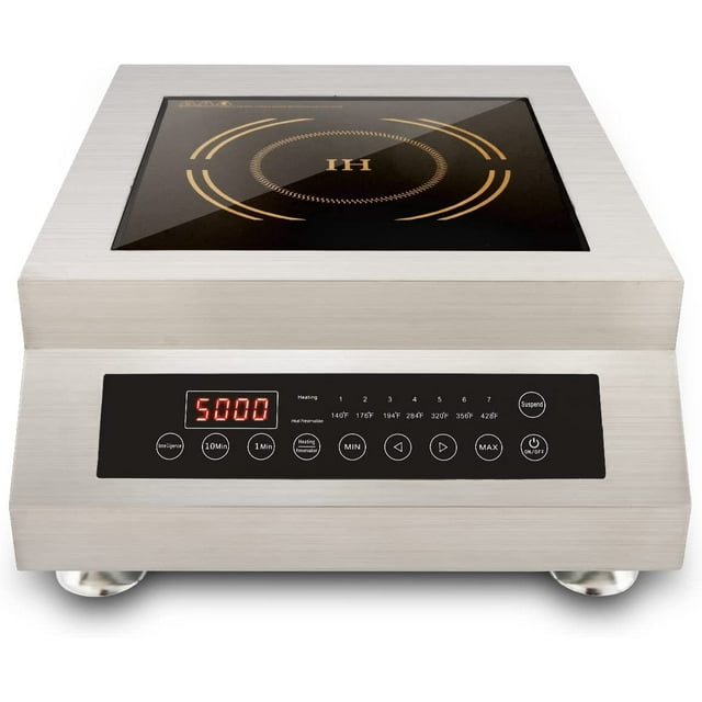 JOZOOES 5000 Watts / 220V Induction Cooktop Commercial Countertop ...