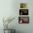 Signs ByLITA Classic Framed Maintenance & Janitor Closet Sign (Brushed ...