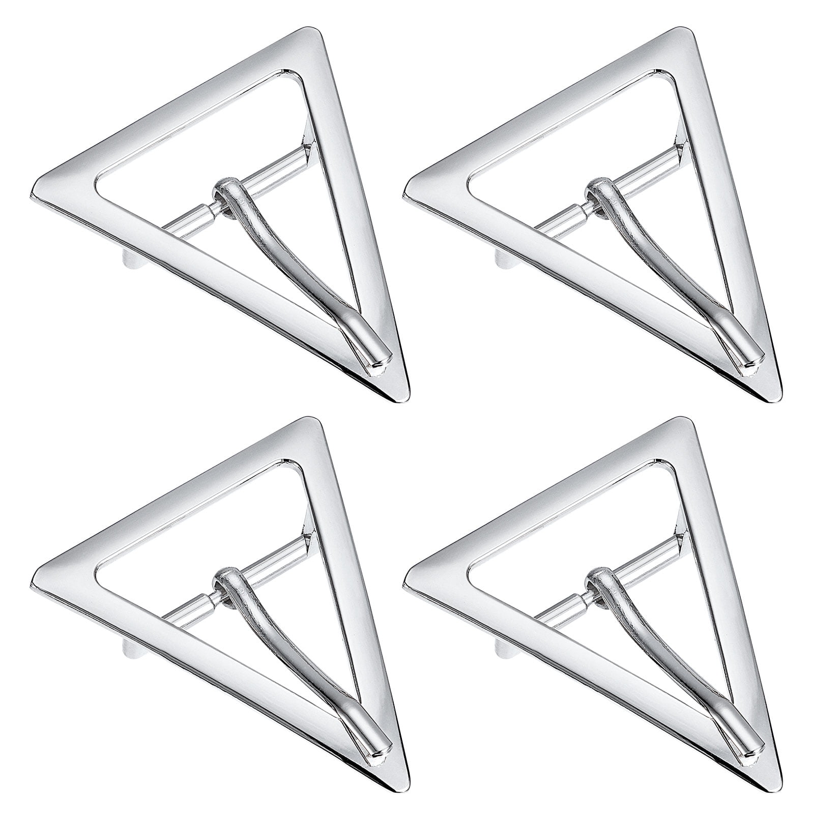 Uxcell 4Pack 1.3" Single Prong Belt Buckle Triangle Center Bar Buckles ...