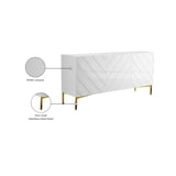 Meridian Furniture Collette Solid Wood Sideboard Buffet in White ...
