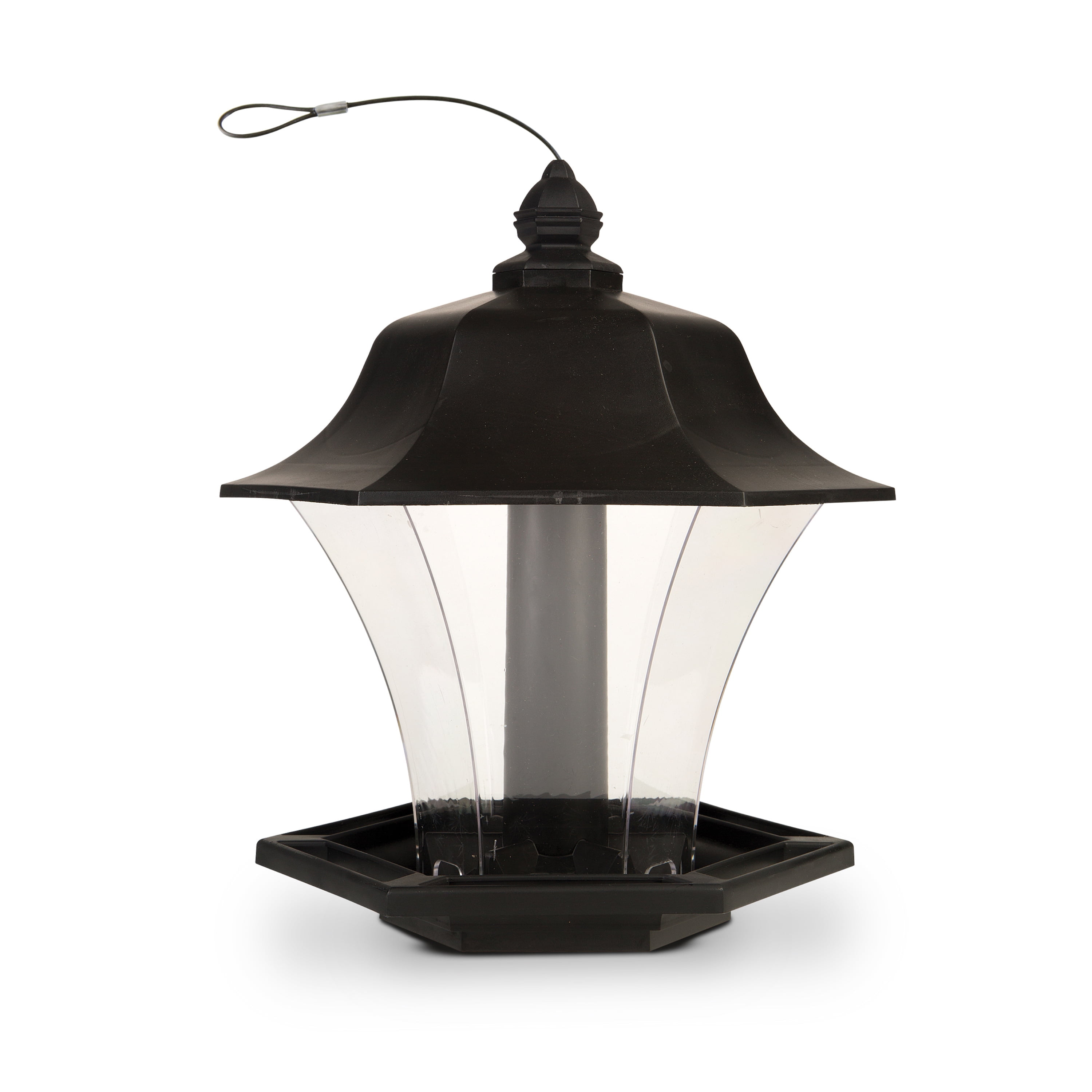 Pennington Black Resin Hopper Coach Wild Bird Feeder, 4 lb. Capacity ...