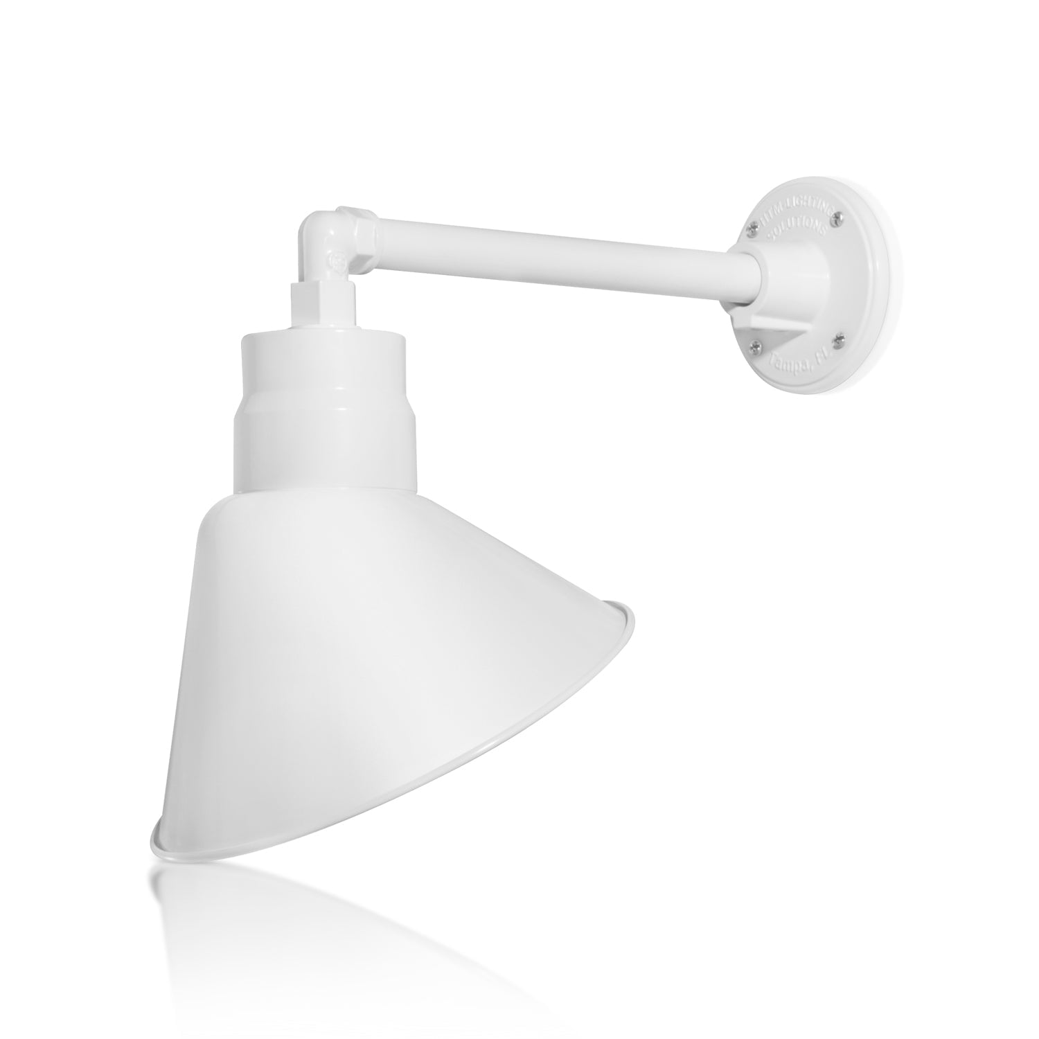10in White Outdoor Angle Shade Gooseneck Sign Light Fixture with 13in ...