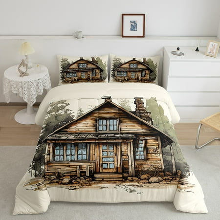 YST 3Pcs Rustic Cabin Comforter Set Full Size, Lodge Country Style ...