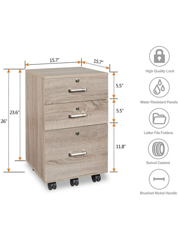 3 Drawer File Cabinets in Office Furniture - Walmart.com