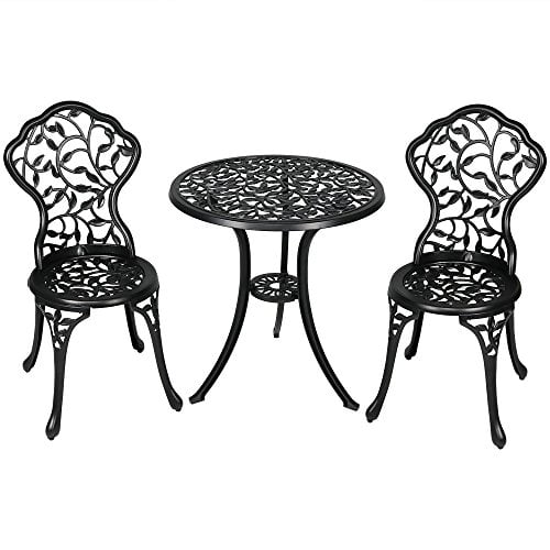 Click here for Sunnydaze 3-Piece Black Outdoor Cast Aluminum Pati... prices