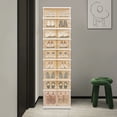 Modular Plastic Shoe Storage Boxes Cabinet with Wheels 9-Tier 18 Pairs ...