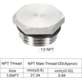 BDKWID-1/2 NPT Male Plug, 1 Pack Waterproof Dustproof 304 Stainless ...