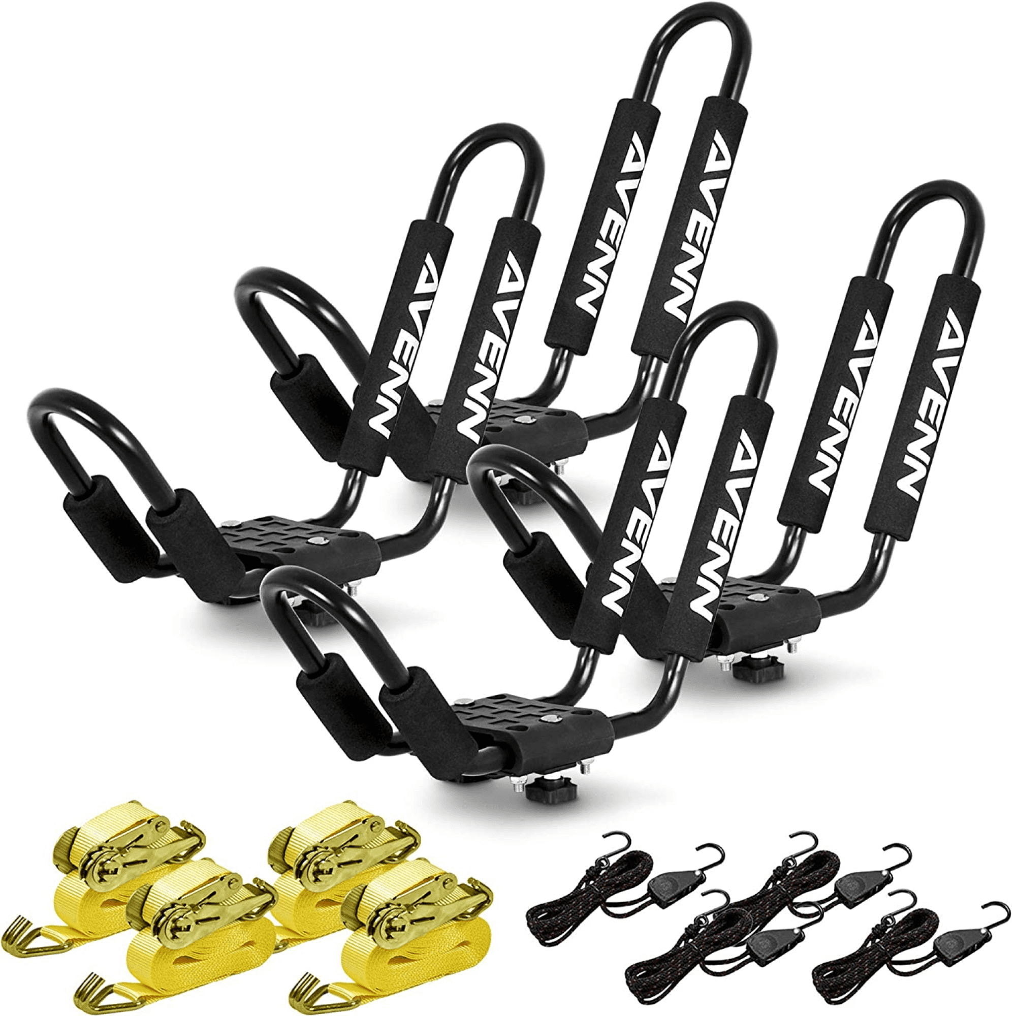 AVENN 2 Pairs Kayak HD Roof Rack Universal Mount Car SUV Top J-Bar ...