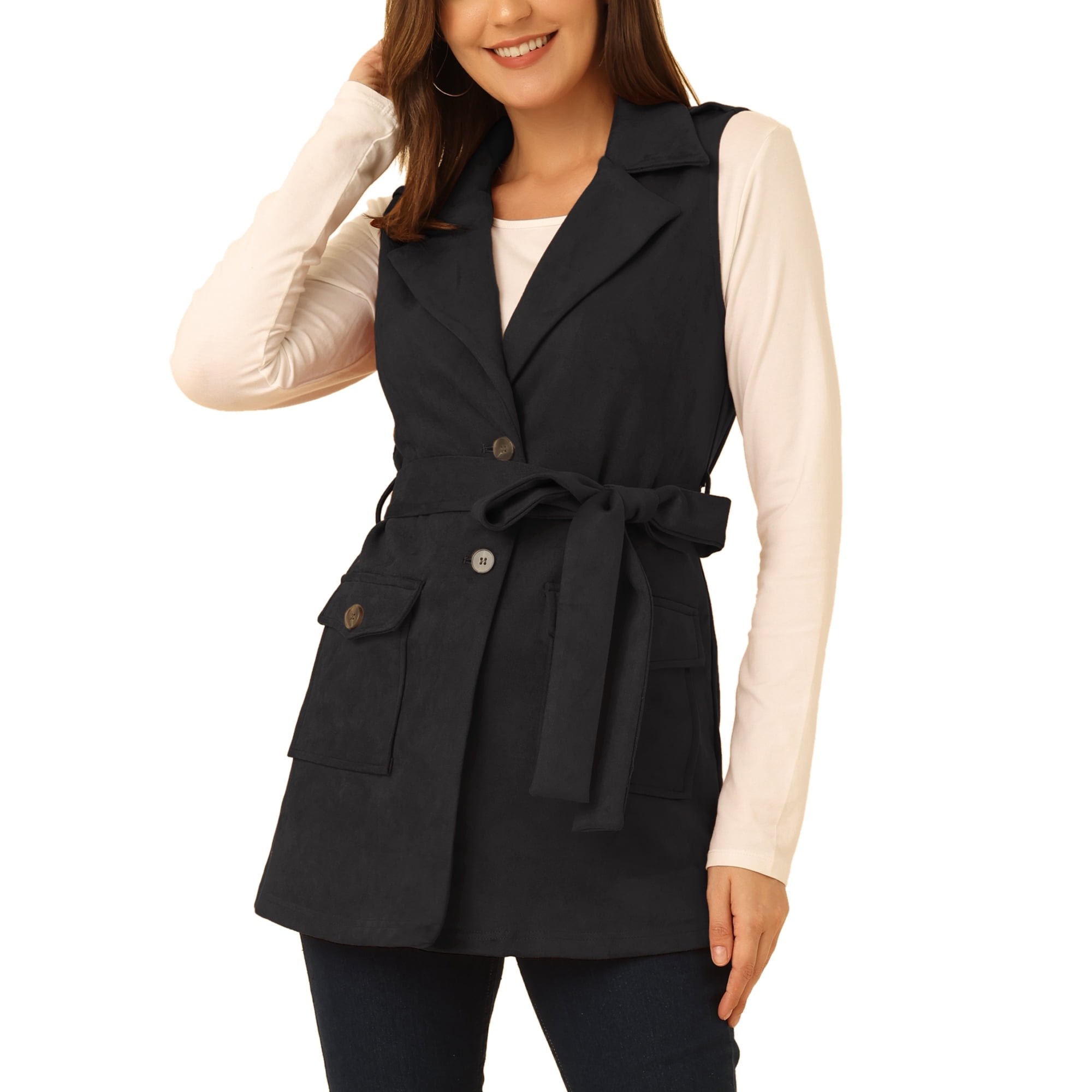 Click here for Inspire Chic Womens Lapel Single Breasted Tie Belt... prices