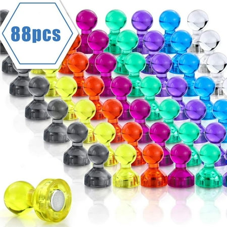 maskred 80Pcs Push Pin Magnets 8 Colors Random Refrigerator Magnets ...