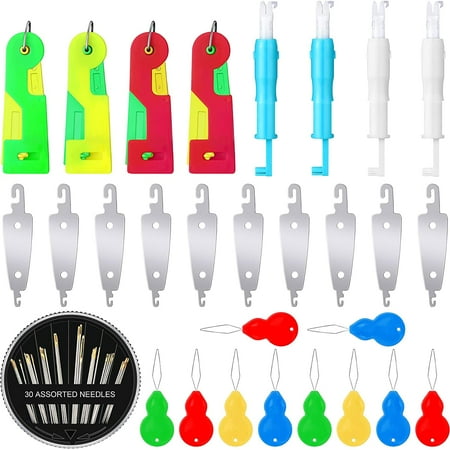 58 Pieces Needle Threader Sewing Set, Including Automatic Sewing ...