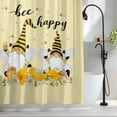 Bee Happy Shower Curtains for Bathroom, Dwarfs Daisy Honey Farmhouse ...