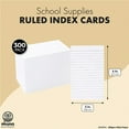 300 Pack Vertically Ruled Index Cards, Vertical Lined Paper Note Cards ...