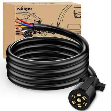 Free Shipping! Nilight Heavy Duty 7 Way Inline Trailer Plug with 7 Gang ...