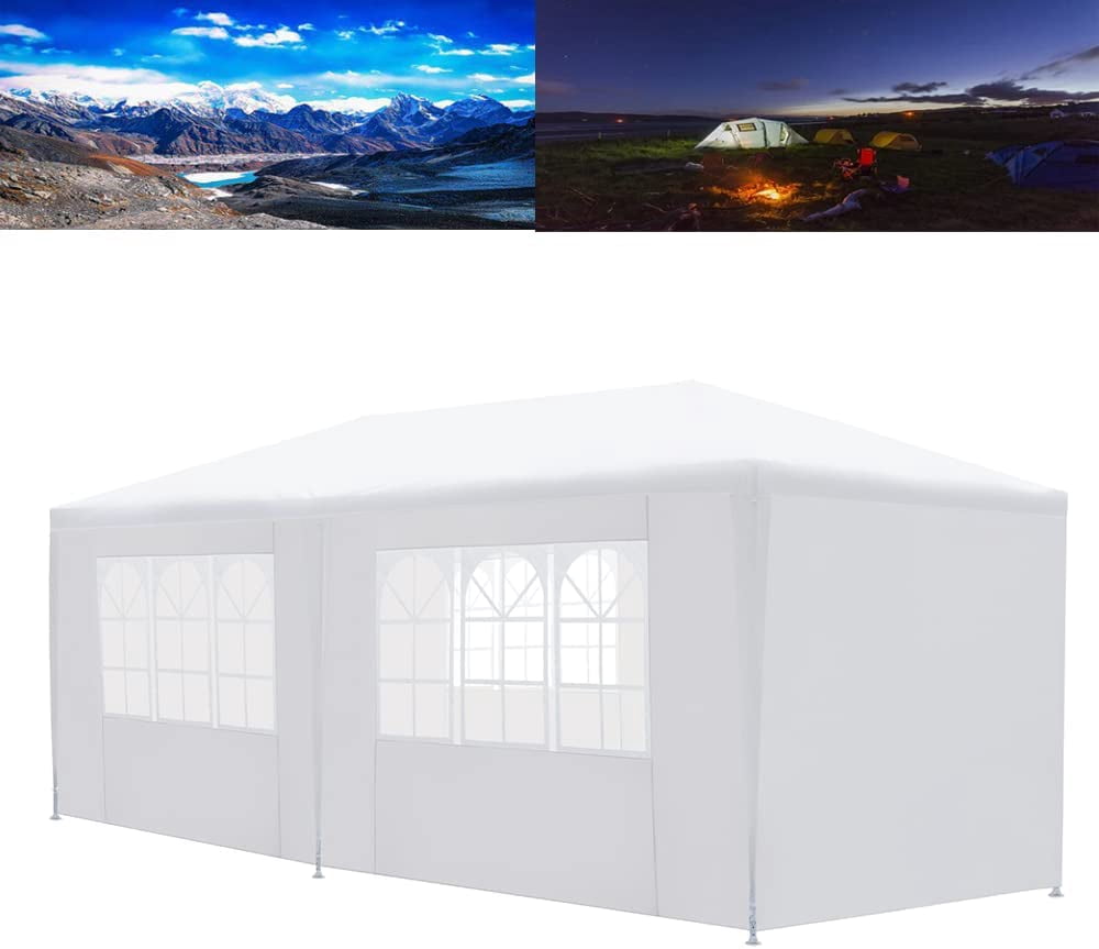 Dayplus Camping Gazebo 3m x 6m with Sides Waterproof Garden Outdoor ...
