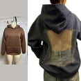 Aellinatey Women's Hoodie with Hollow Back Mesh Long Sleeve Oversized ...
