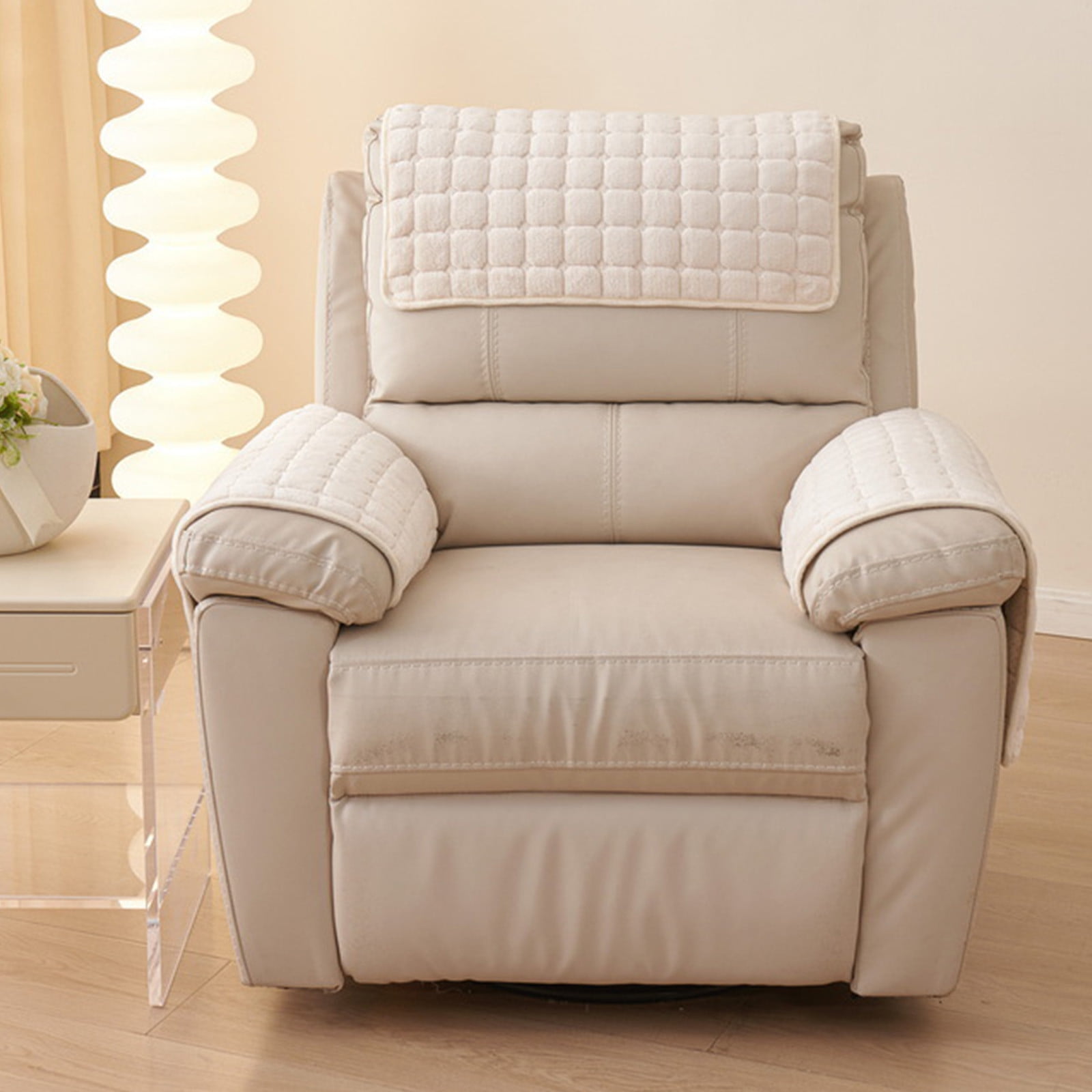 Click here for Hhbeauty 3 Pieces Flannel Plush Sofa Armrest Cover... prices