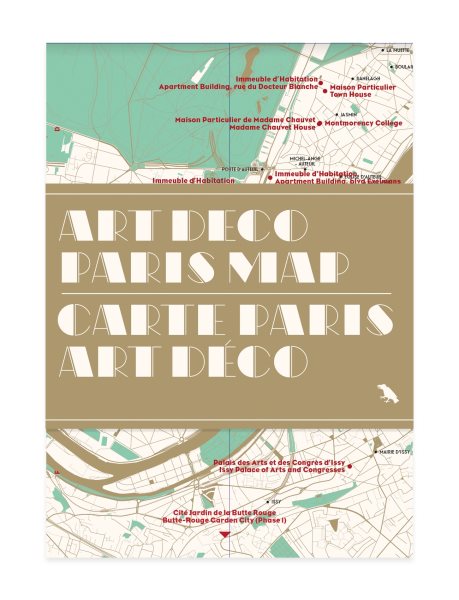 Pre-Owned Art Deco Paris Map: Carte Paris Art DÃ£(c)Co, (Paperback ...