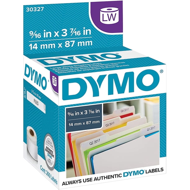 DYMO LabelWriter Label Thermal, Printer Labels File Folder 9/16" x 3-7/ ...