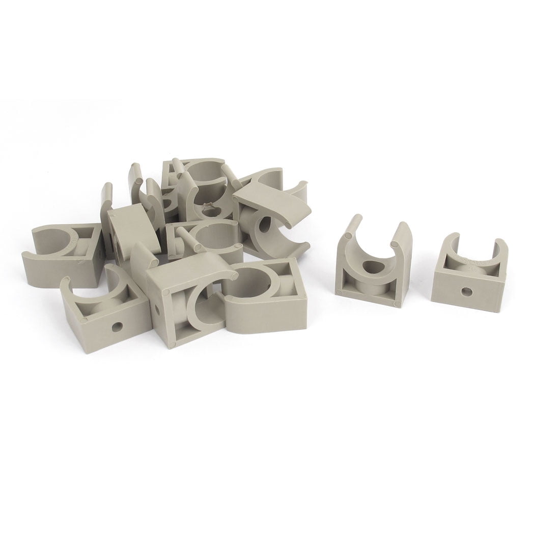 PPR Water Supply Pipe Clamps Snap in Clips Fitting Gray 20mm Dia 15 Pcs ...