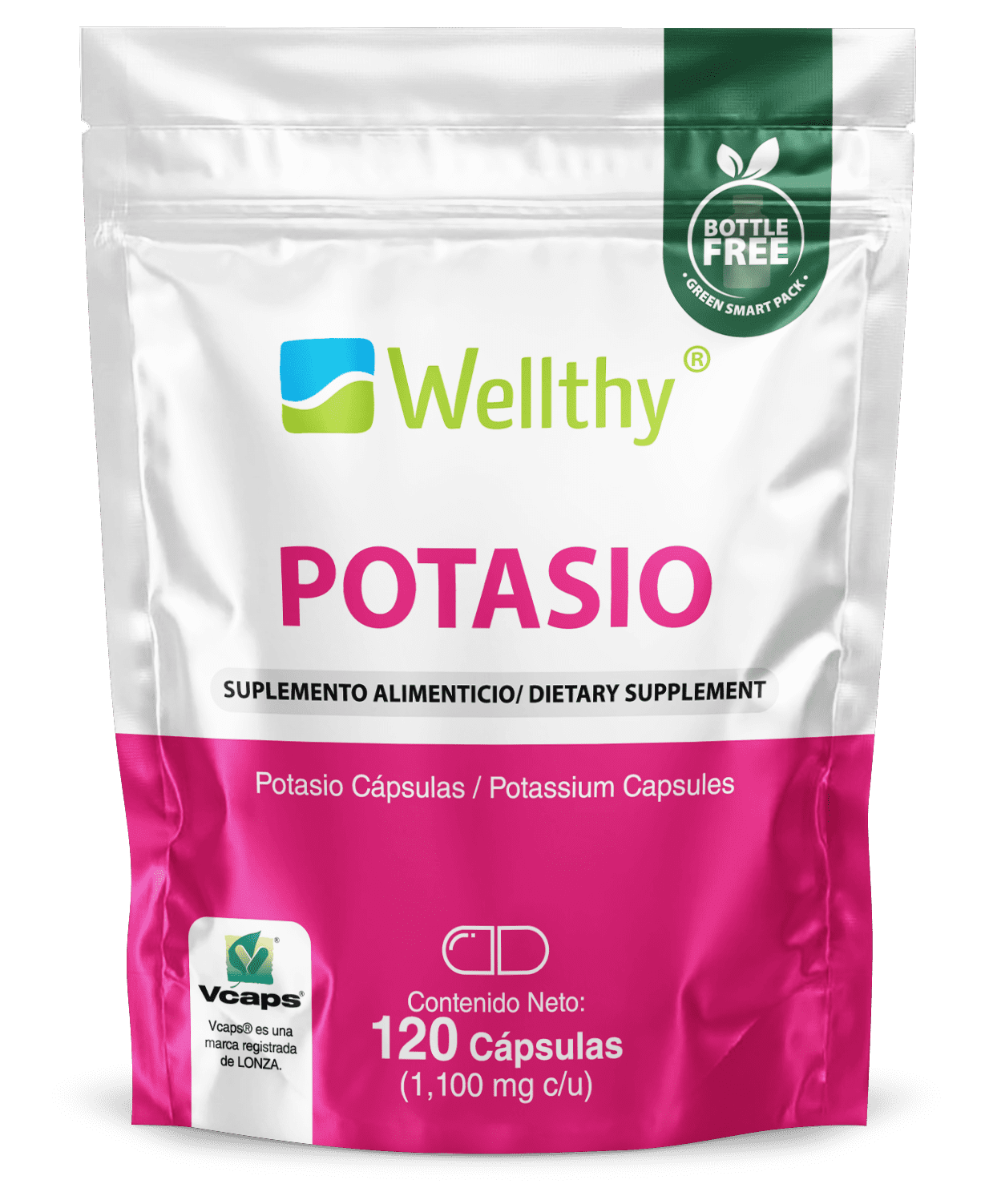 POTASIO 120 CÁPSULAS WELLTHY UNISEX | Walmart en línea