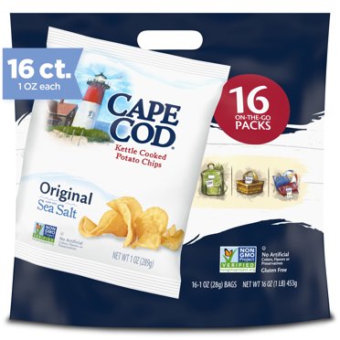 Cape Cod Potato Chips, Variety Pack, 1 oz Snack Bags, 20 Ct - Walmart.com