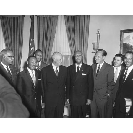 President Eisenhower With Civil Rights Leaders. Earlier They Discussed ...