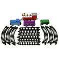 5.5 Inch Train in a Tin Locomotive Train Cars and Oval Track Toy ...