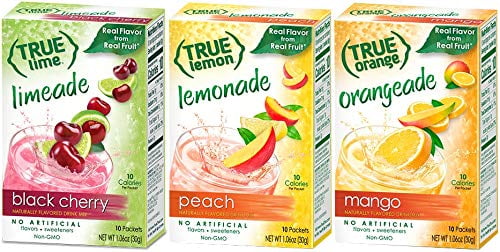 True Black Cherry Limeade, Peach Lemonade, & Mango Orange, 10-count ...