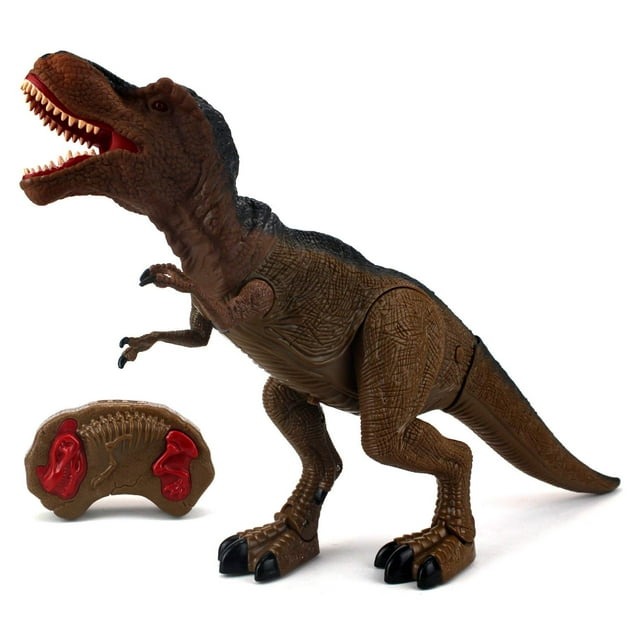 T-Rex Battery Operated Remote Control Walking Toy Dinosaur Figure w ...