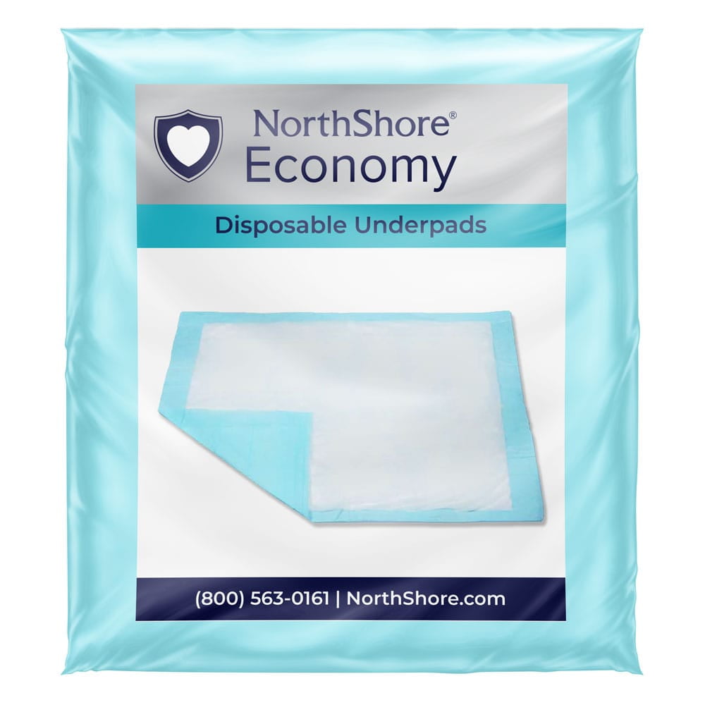 NorthShore Economy Disposable Underpads, Large, 22x35 in., Pack/25 ...