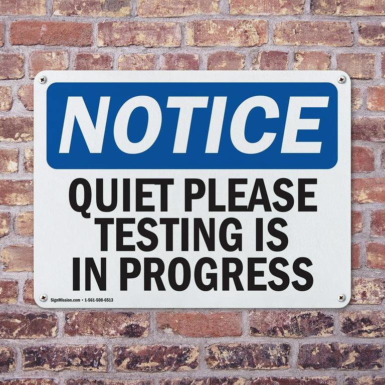 Quiet Please Testing Sign 49 Test Signs Ideas | School Testing, School