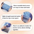 3pcs Elastic Fibre Book Covers Notebook Wraps Rectangle Cornflower Blue ...