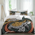 4 Piece Duvet Cover Set Queen, Polynesia Sea Turtle Soft Breathable ...