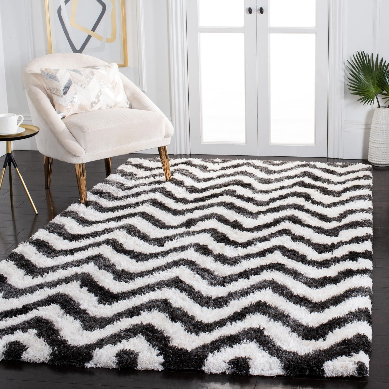 Click here for Safavieh Barcelona Carmella Zigzag Stripes Shag Ar... prices