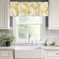 Coastal Shell Yellow Rod Pocket Curtain Valance, Summer Ocean Shell ...