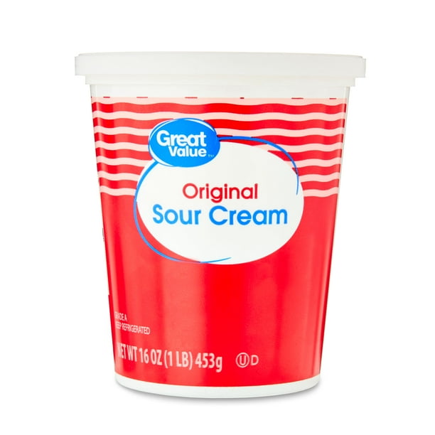 Great Value All Natural Sour Cream, 16 oz Tub - Walmart.com