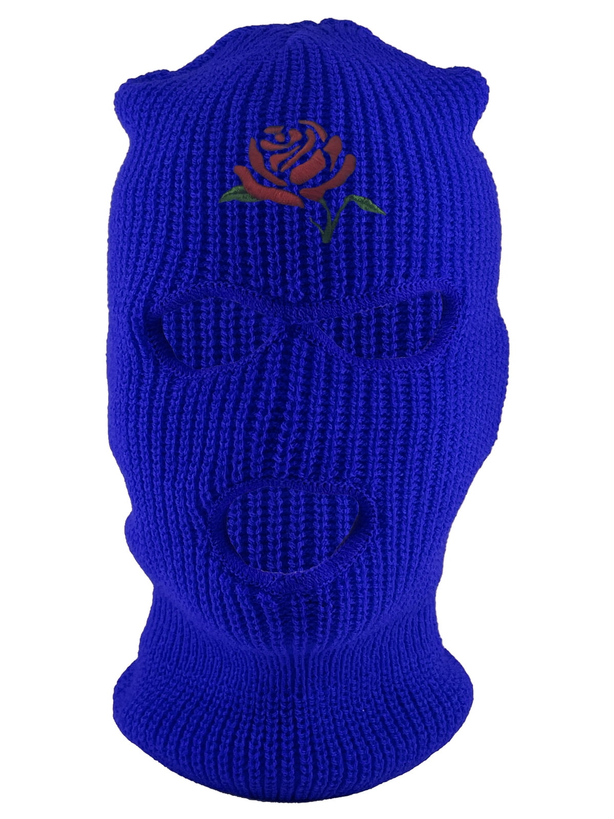 Gravity Threads Red Rose Embroidery 3-Hole Ski Mask - Royal - Walmart.com
