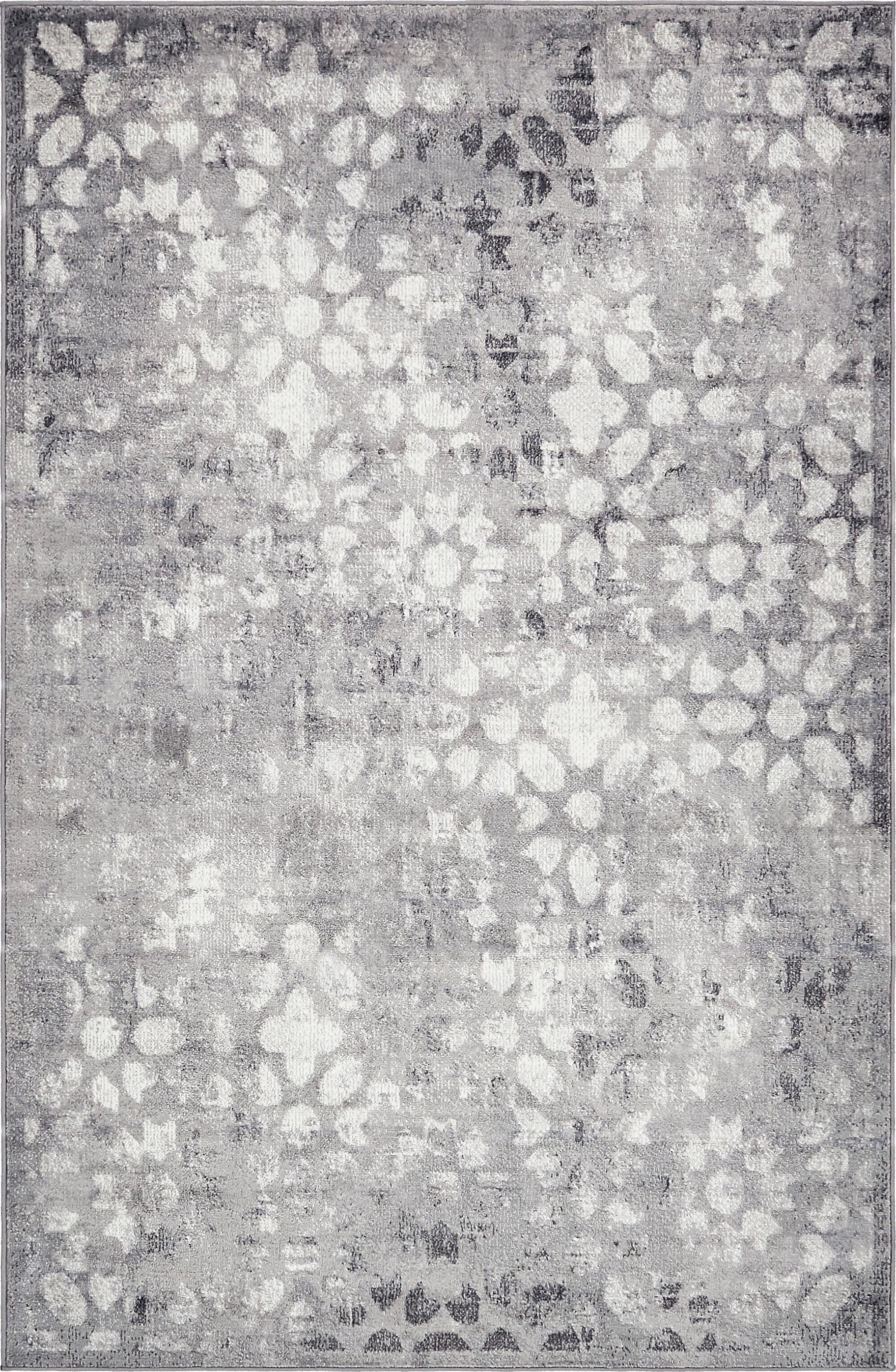 Unique Loom Indoor Rectangular Distressed Contemporary Area Rugs Gray ...