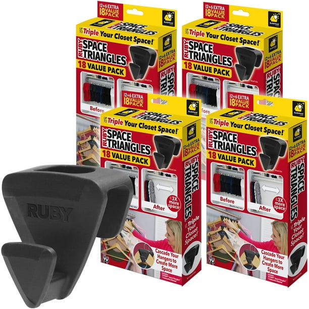 RUBY Space Triangles AS-SEEN-ON-TV, Creates Up to 3X More Closet Space ...