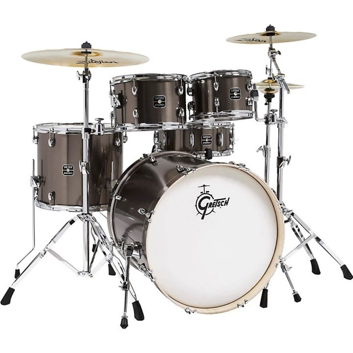 Gretsch Energy 5-Piece Drum Set w/ Hardware and Zildjian Cymbals ...