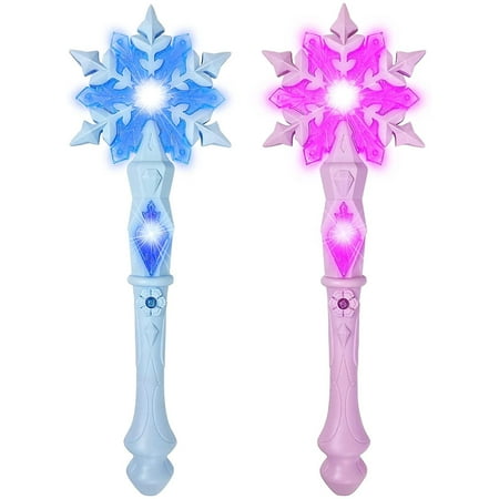 Light Up Frozen Snowflake Wand With Sound(motion Sensitive) Magic Toy ...