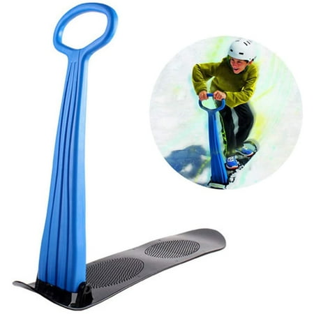 Folding Snow Scooter Ski Sledge, Snowboard Snow Sled with Grip Handles ...