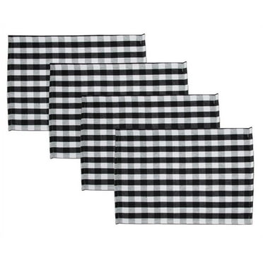 Fennco Styles Rustic Collection Buffalo Check with Rolled Hem Edge 13 x ...