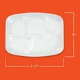 Hefty Disposable Foam Food Tray, 5-Section, Soak-Proof, White, 9x11 ...
